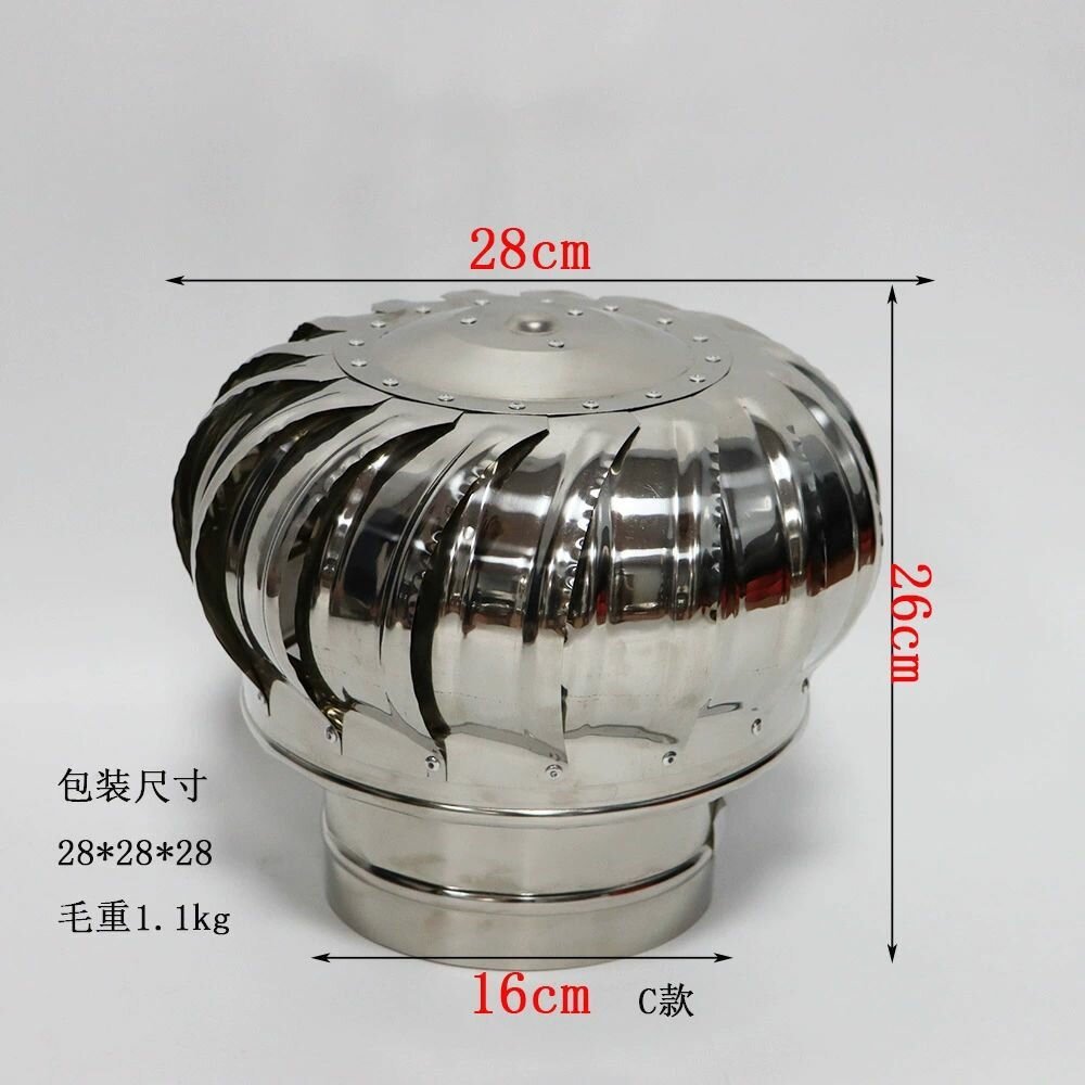 Дефлектор 150 мм для вентиляции, турбо-дефлектор нержавеющая сталь, на трубу 150 мм