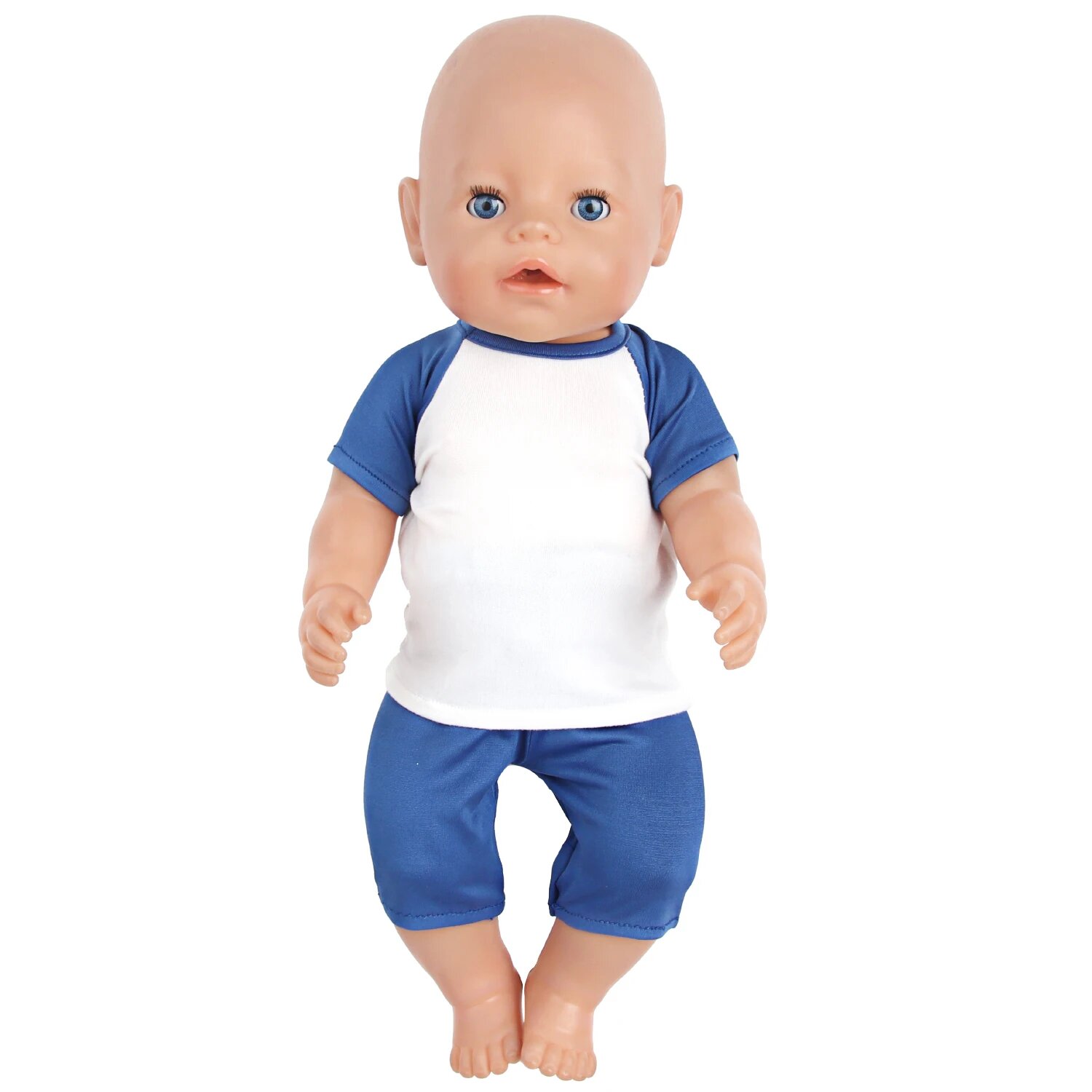 Футболка и шорты для кукол 43 см Синий, CL-0486-4