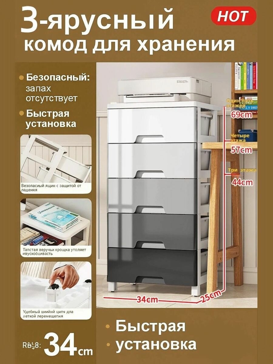 3-й этаж слойный комод для