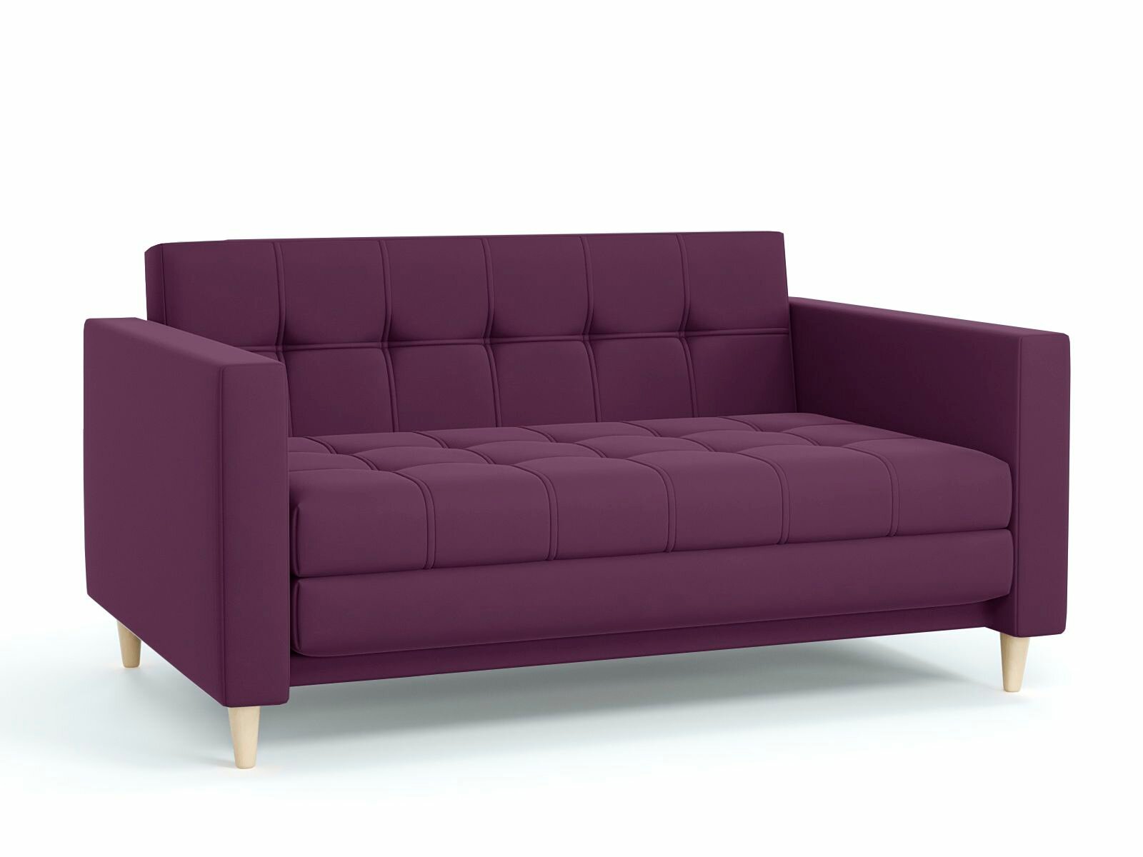 Диван - кровать Квадро, трехсекционная еврокнижка, 160*85*85, велюр Зара Виолет 10