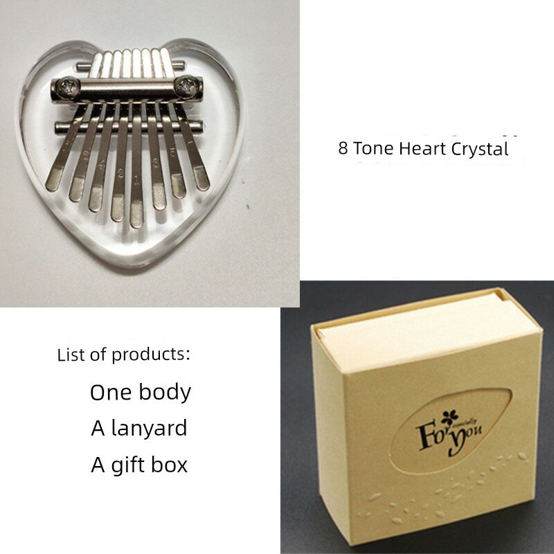 8-тоновое мини-пианино для большого пальца, маленькая пальма Калимбы, портативный маленький музыкальный инструмент из