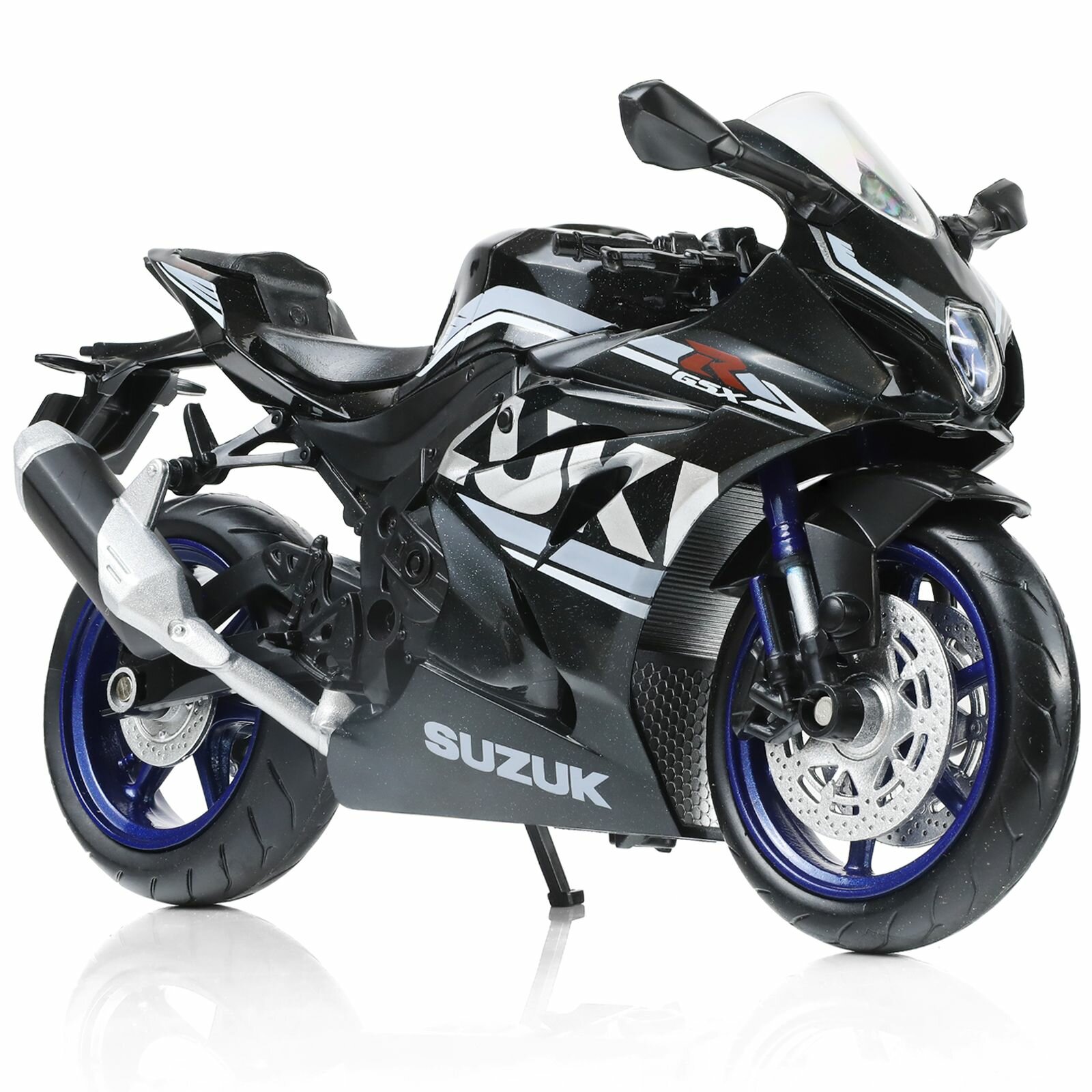 1:12 Модель мотоцикла для Suzuki GSX R1000R, металлическая литьё под давлением с пластиком, мотоцикл, не требует сборки, мини-финишная модель, подарок для взрослых (синий)
