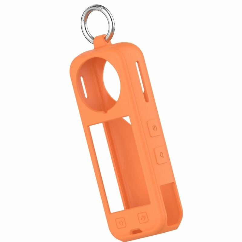 Переносной силиконовый защитный чехол для панорамной спортивной камеры Insta360 X5-оранжевый