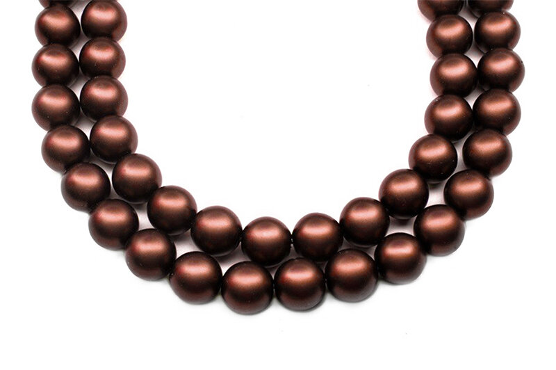 Жемчуг Preciosa, цвет 70191 матовый коричневый, 8мм, 10шт