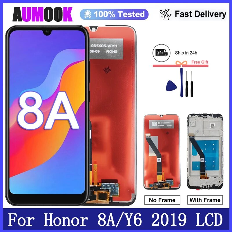 6,09 "дисплей для Huawei Honor 8A, ЖК-дисплей, сменный преобразователь сенсорного экрана для Huawei Y6 2019 JAT-L29 L09 L41 LX1