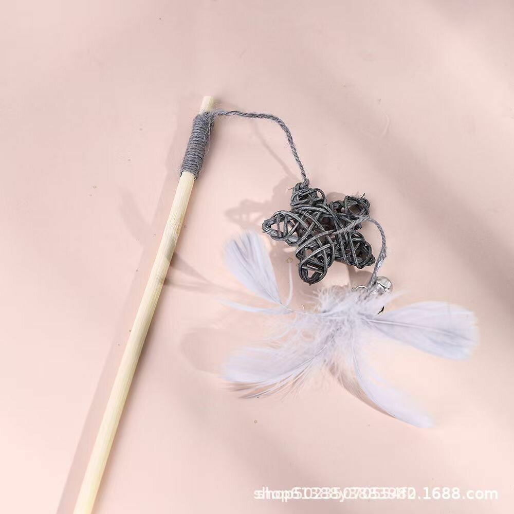 Кошачья игрушка бревно дразнит кошачья палочка кошачья палочка перья колокольчик мышка игрушка душная деревянная палка