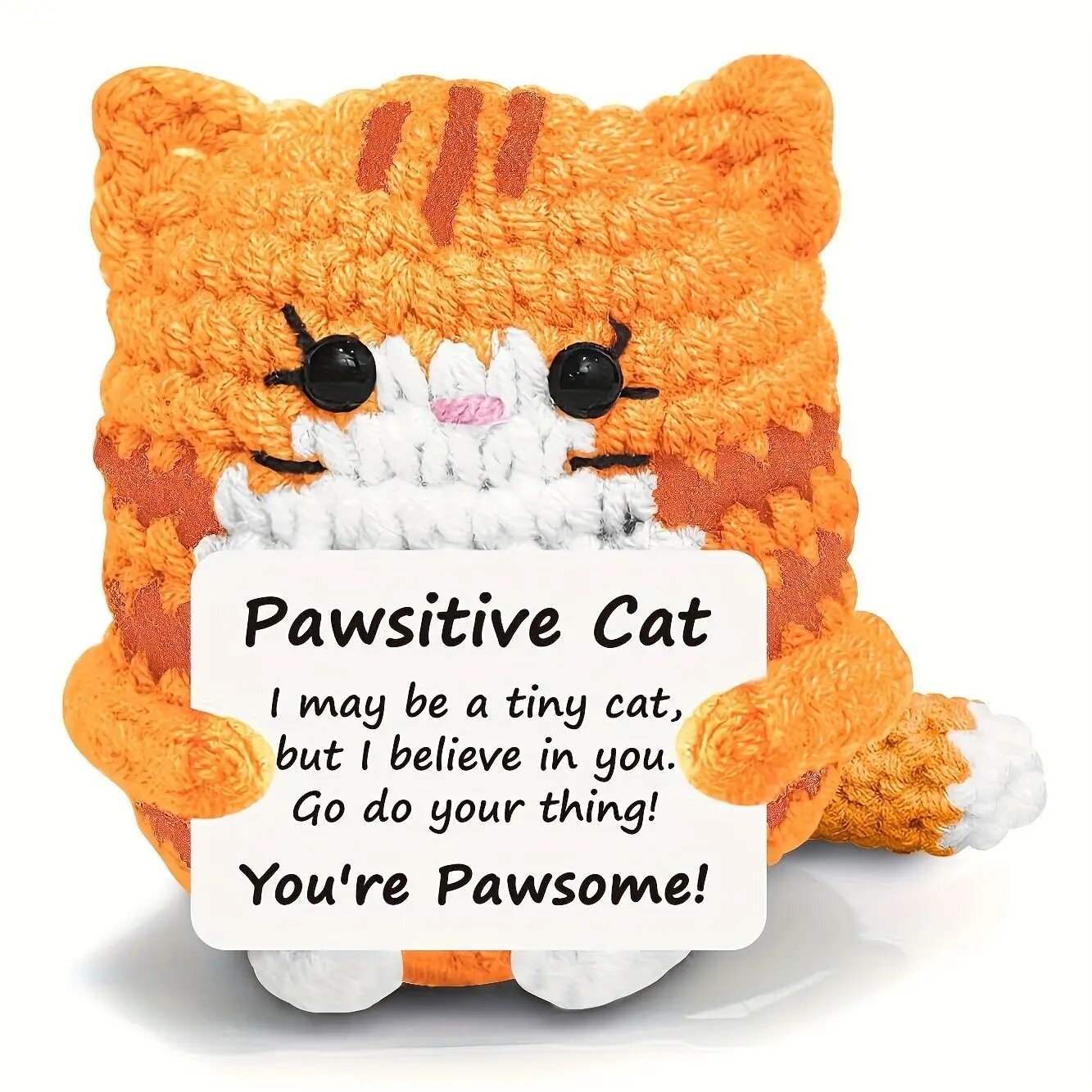 Забавная вязаная крючком позитивная эмоциональная поддержка кукла с фламинго украшение для дома комнаты вязаное украшение с фламинго ручной работы Рождественский подарок