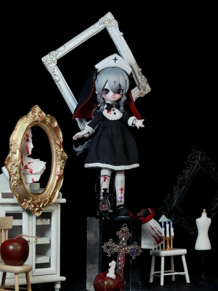 LEI-Doll 1/12 Кукла с шаровидными суставами BJD, (Nyssa),18.3cm, полный набор прически, одежды и аксессуаров, коллекционная, подарок для девочек