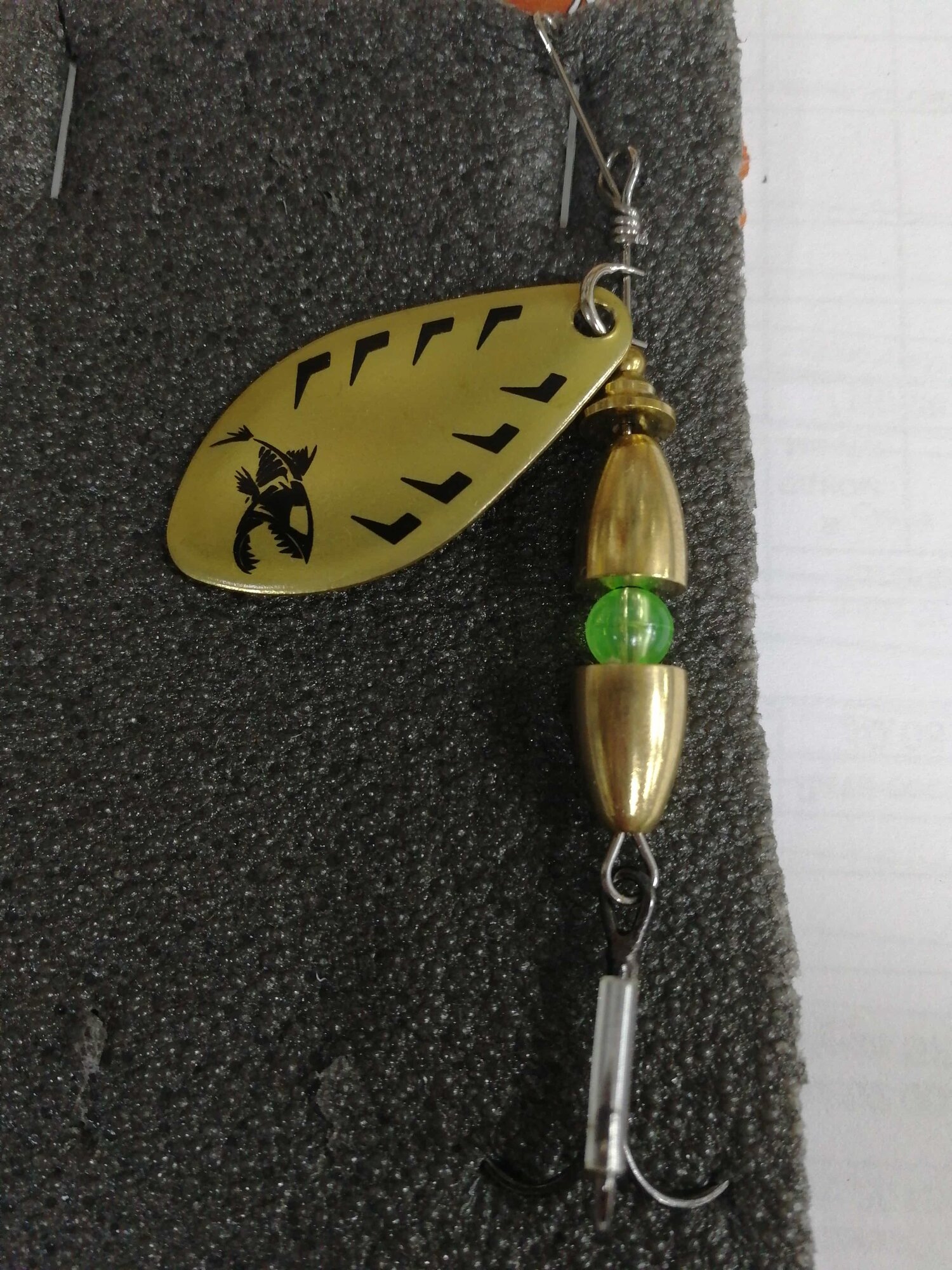 Блесна вращ. Русская Рыбалка Таймень М 12гр латунь матовая