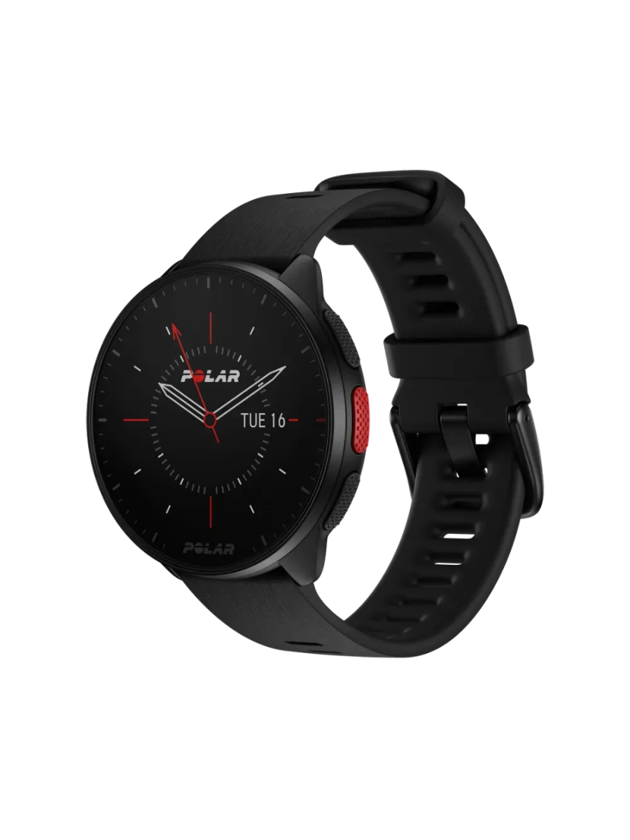 Спортивные часы Polar Pacer с GPS 45 мм, встроенным пульсометром, Bluetooth, USB, черный