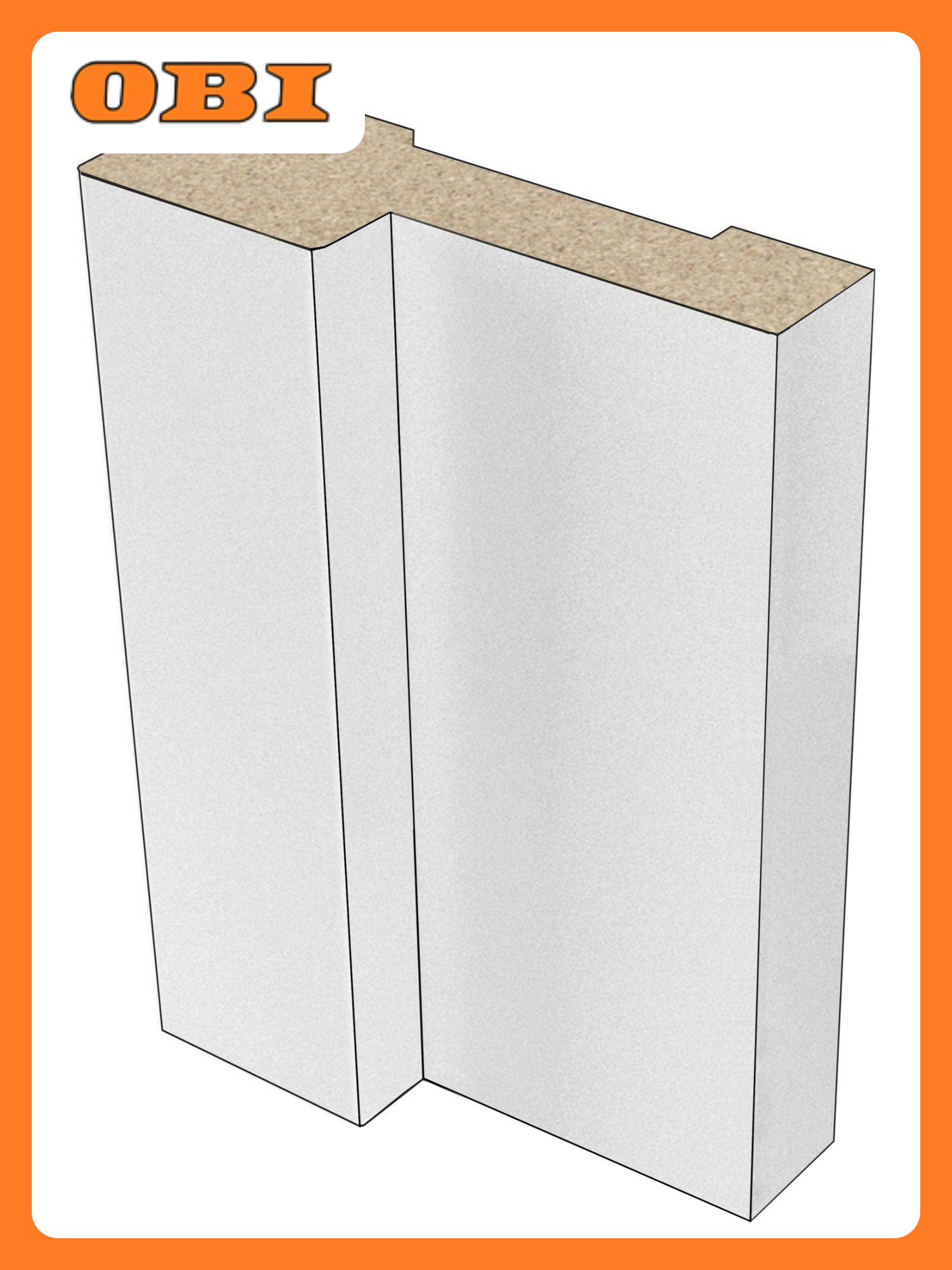 Дверная коробка Verda Палитра Стандарт, белая, МДФ, ПВХ, 26x2070x80 мм, 2,5 шт.