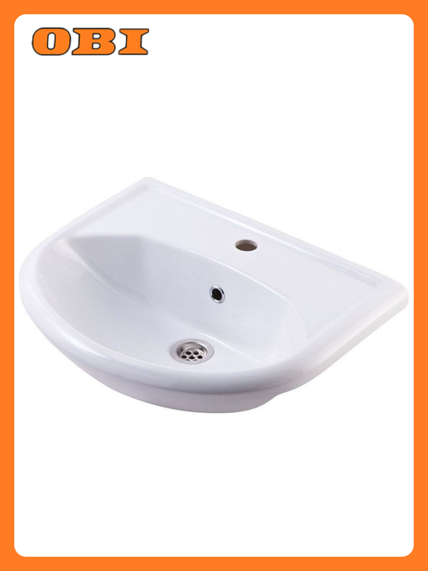 Раковина Rosa Уют 4620008192765, встраиваемая, фаянс, белая, 55х71 см