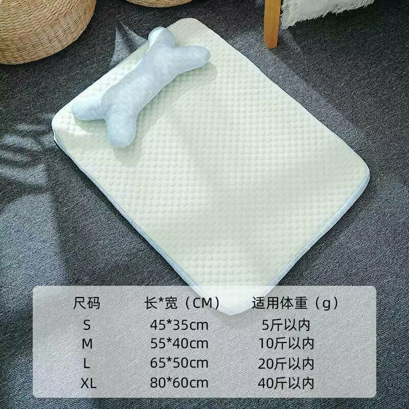 Зеленая охлаждающая гелевая подстилка для собак, размер L, 65x50 см, подходит для собак до 9 кг
