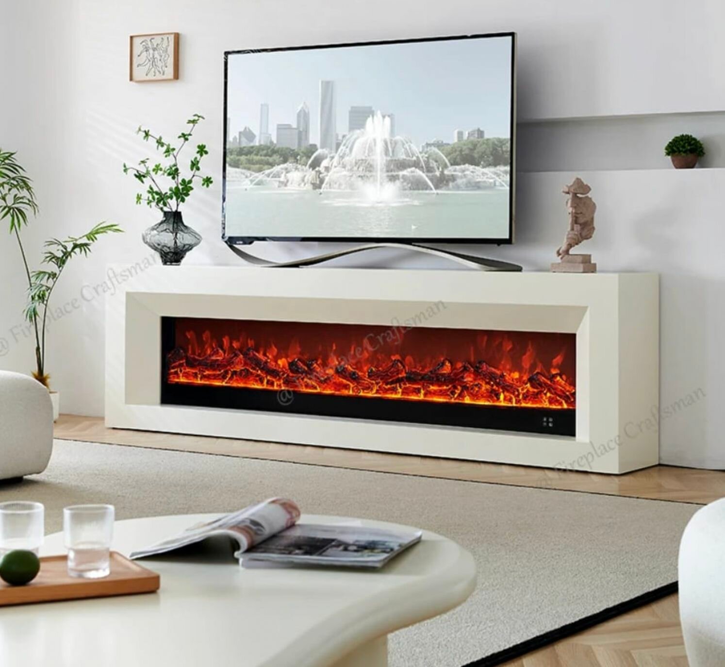 Тумба для телевизора с камином art35