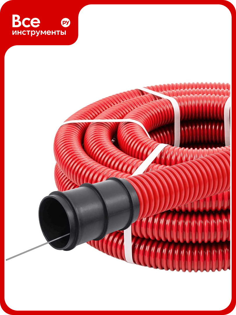 Гофра для кабеля TDM ELECTRIC двустенная 110мм ПНД с зондом 50 метров красная SQ0413-5110, 19 кг, из высококачественного