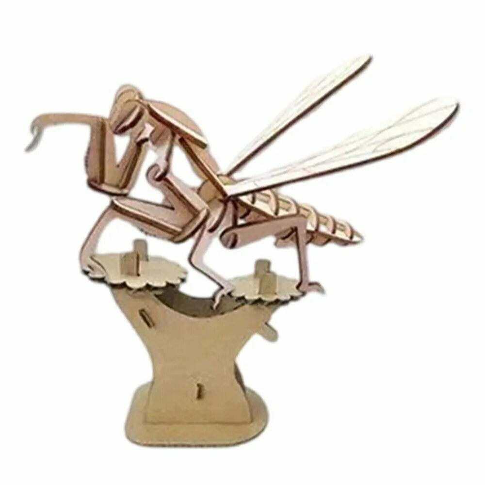 Обучающие деревянные пазлы набор моделей насекомых для творческой игры и обучения