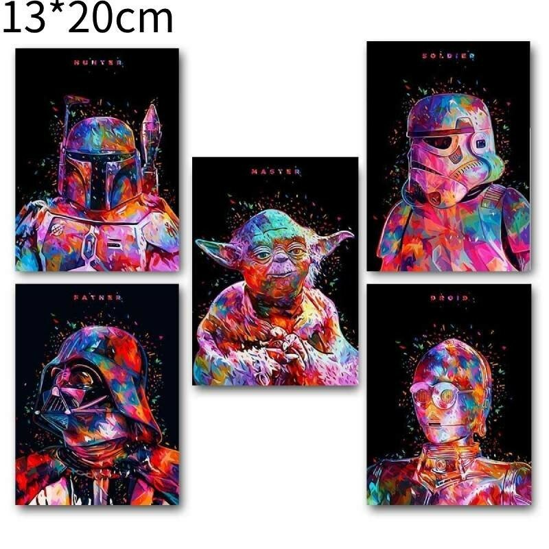Постер vibrant silk cloth stunning anime art ideal for modern home decor, 5 шт, 13x20 см, без рамки
