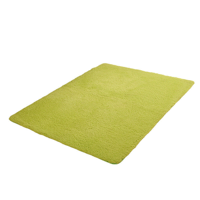 Коврик для кухни и ванной с высоким ворсом, антискользящий, зеленый, 40x60 см