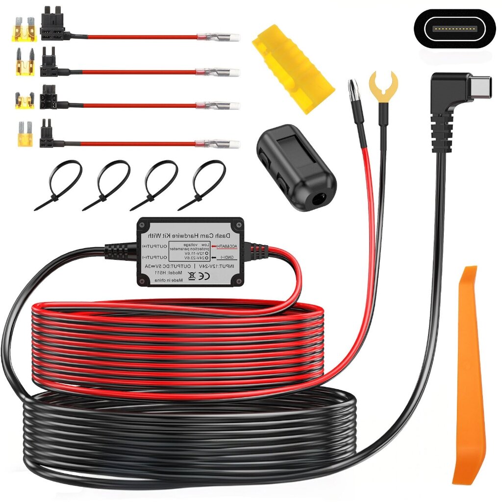 Понижающая линия регистратора вождения, универсальный ремень защиты от низкого напряжения для автомобилей, комплект электроприборов