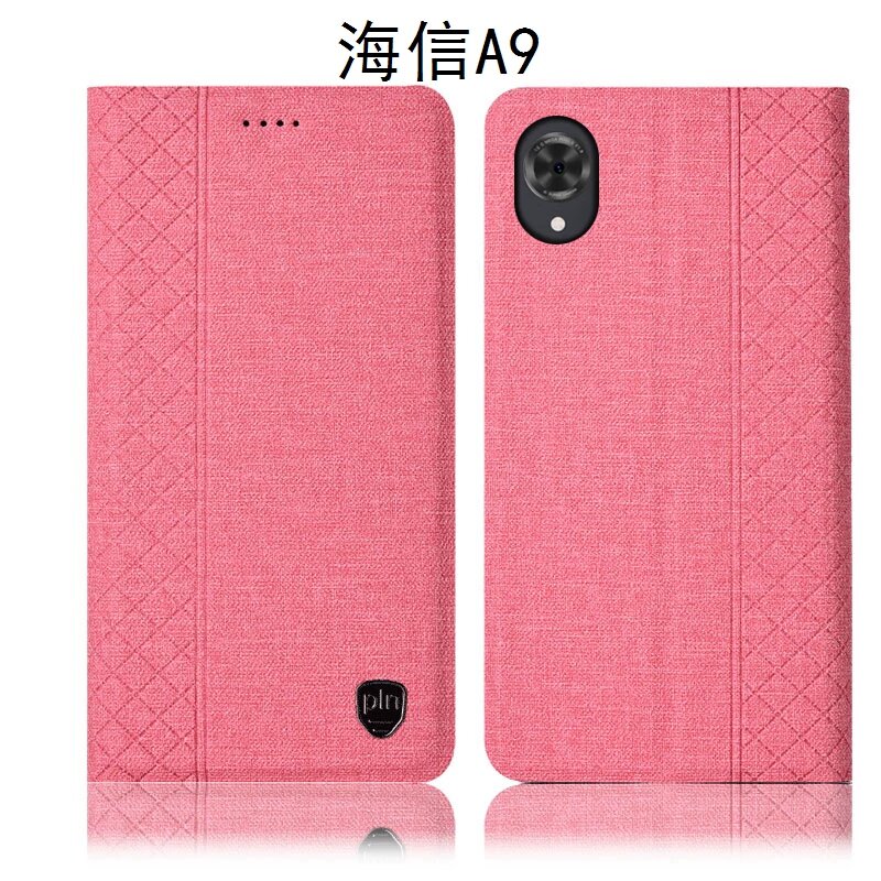 Чехол для Haier A9 E-Reader с хлопково-льняной сеткой внутри, розовый цвет, съемный чехол