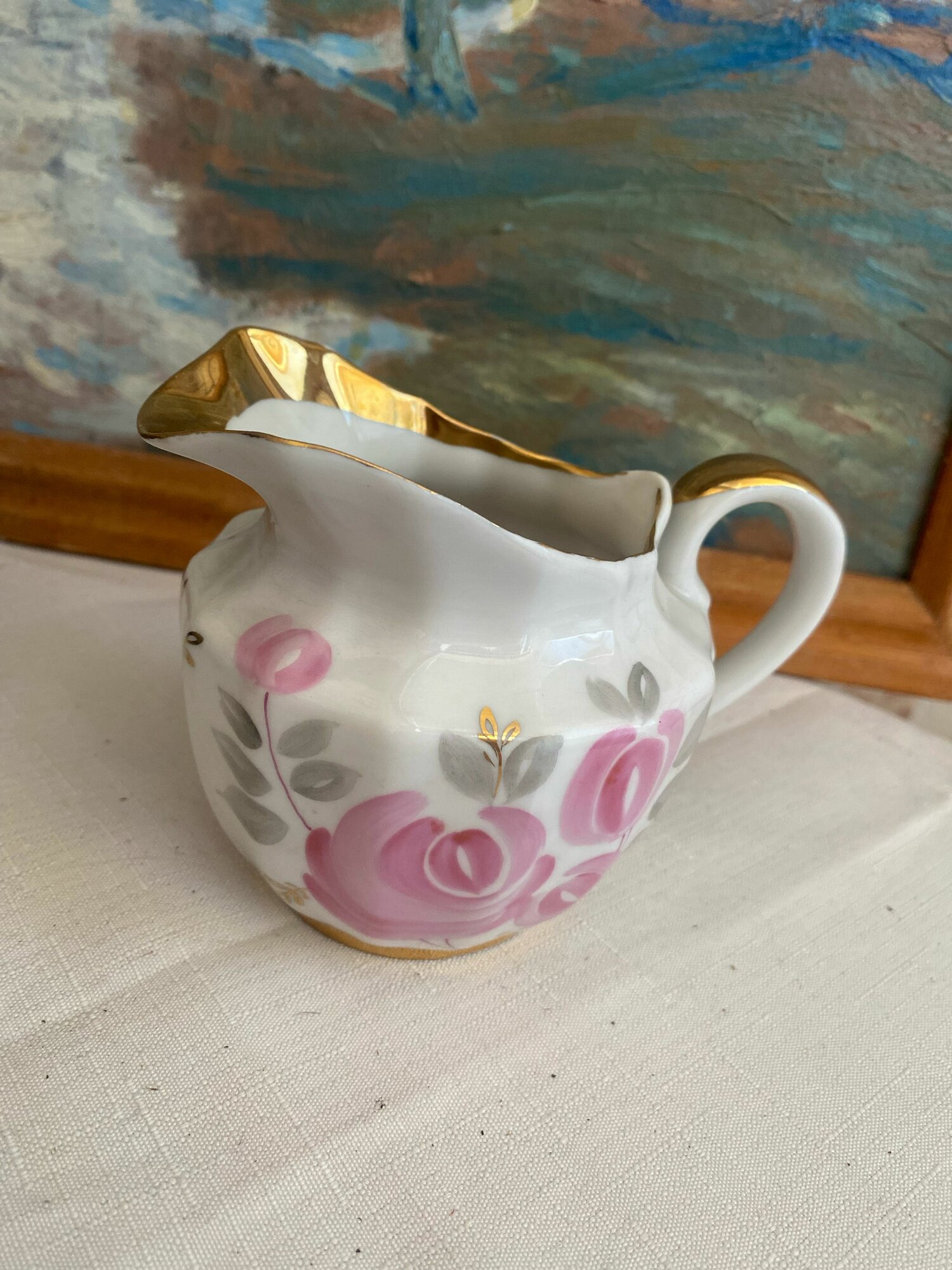 Молочник агашки из сервиза розовый Вербилки СССР