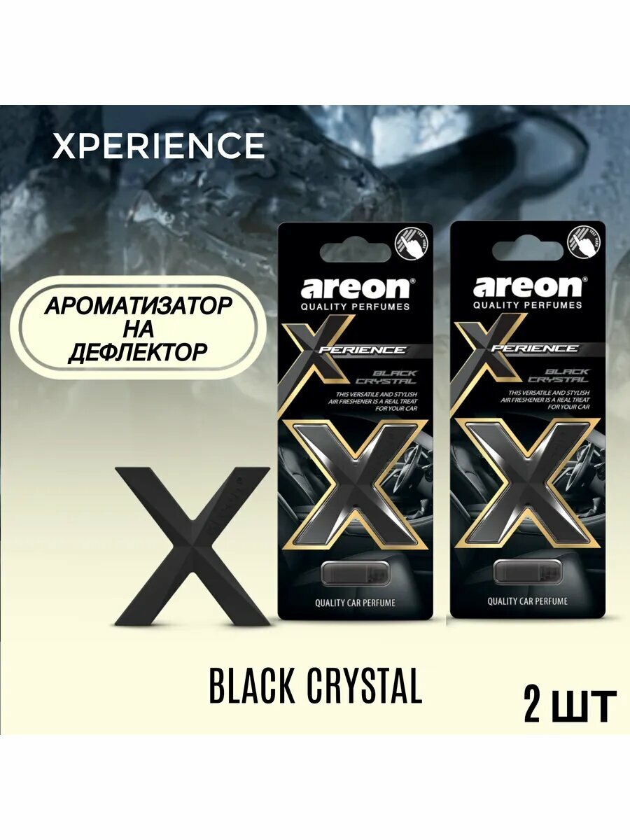 Ароматизатор на дефлектор 2 штуки Черный лед Areon