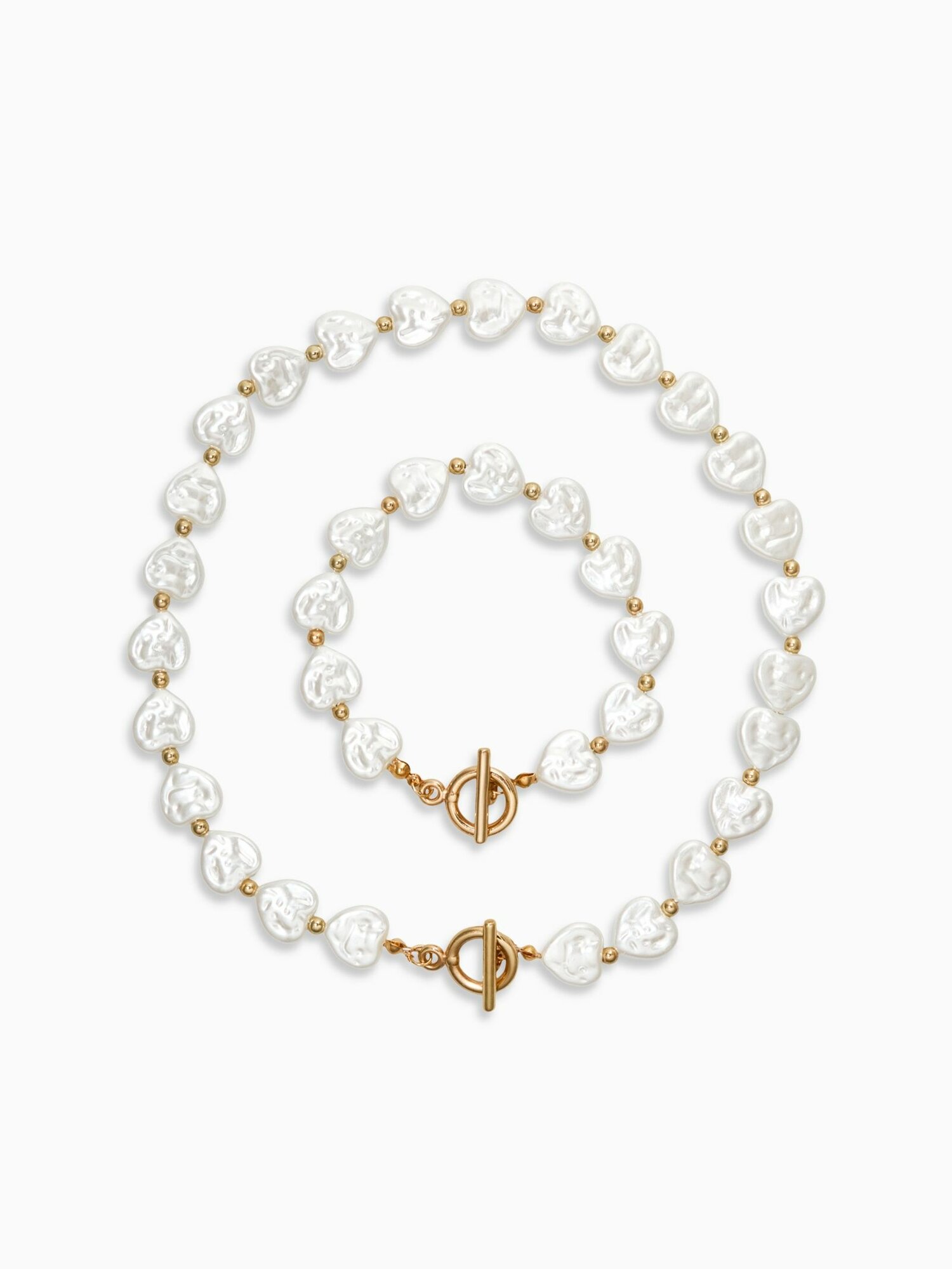 Комплект бижутерии: колье, жемчуг имитация