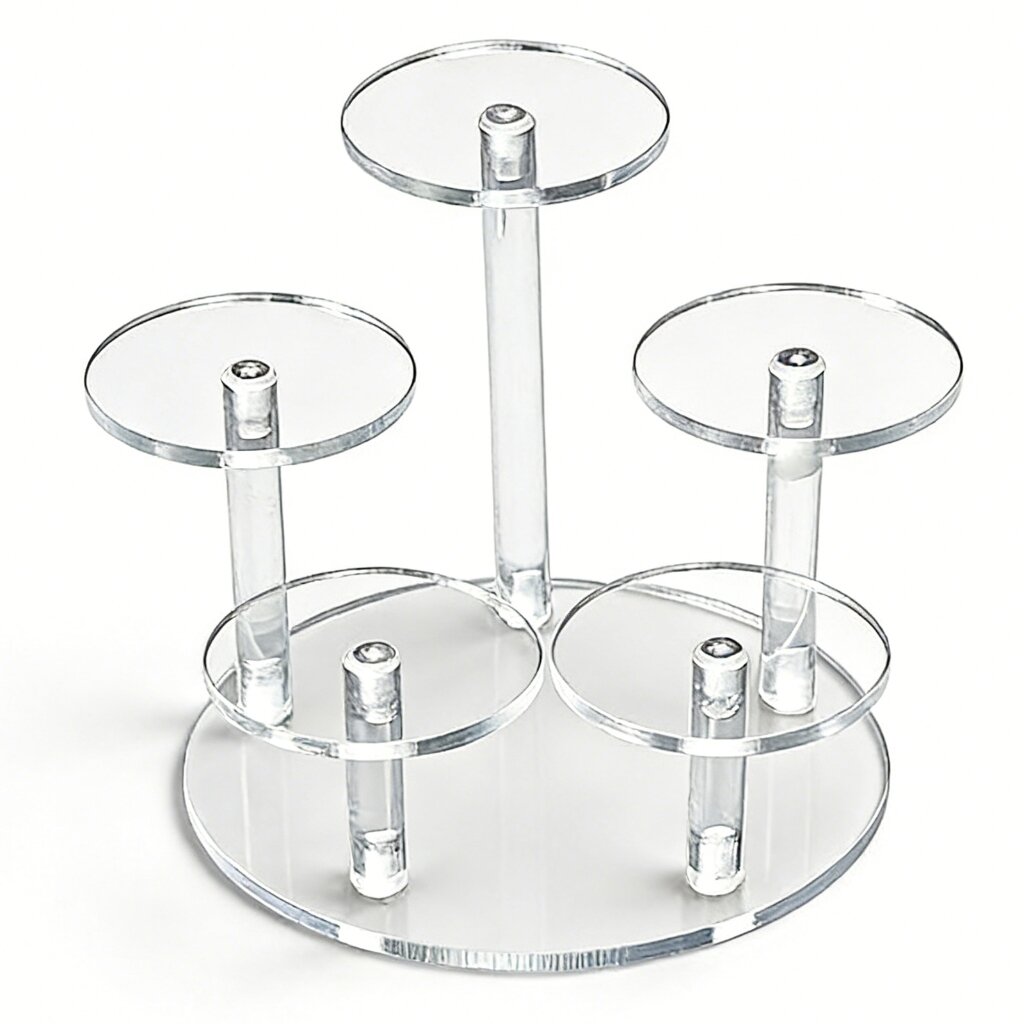 Витрина с акриловыми ступенчатыми конструкциями для многослойной презентации предметов коллекционирования, улучшающих оформление дома, идеально подходит для художников