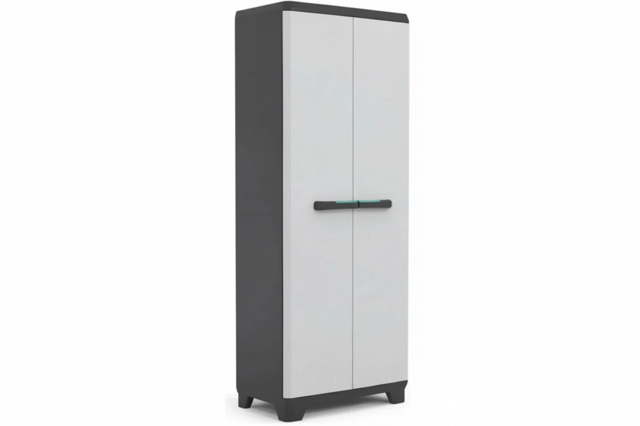 Шкаф хозяйственный KETER "Linear Tall Cabinet", 17206640, двухстворчатый, пластик, 173х68х39 см