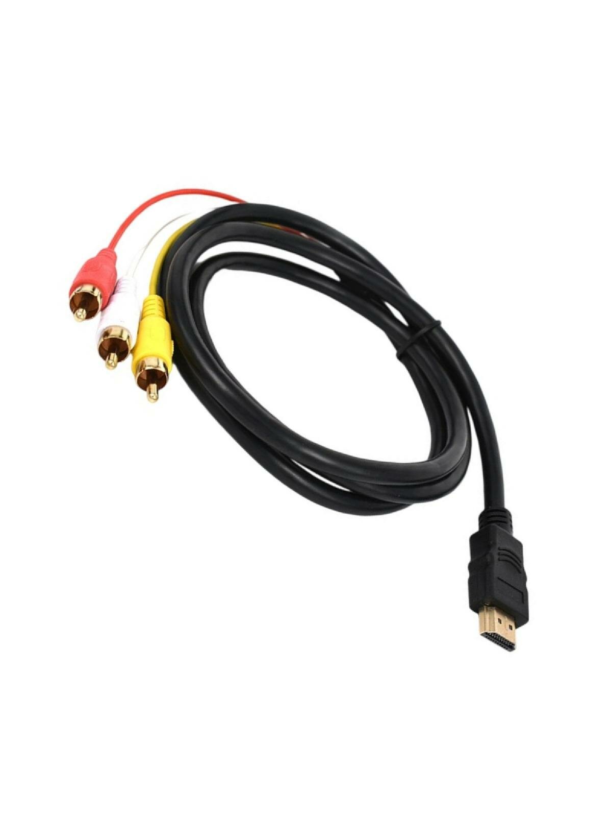 Дифференциальный кабель HDMI-3RCA красного, желтого и белого цветов