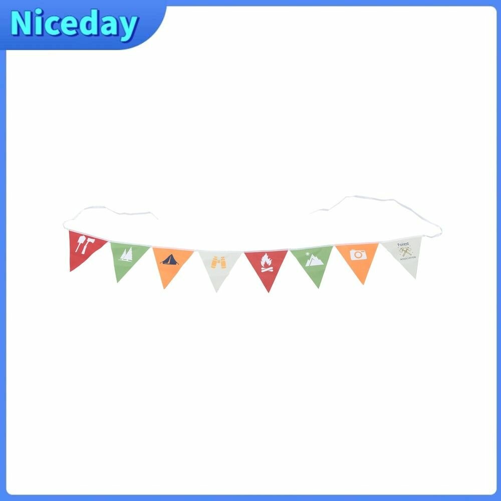 Флаг, треугольный, многоцветный, для украшения