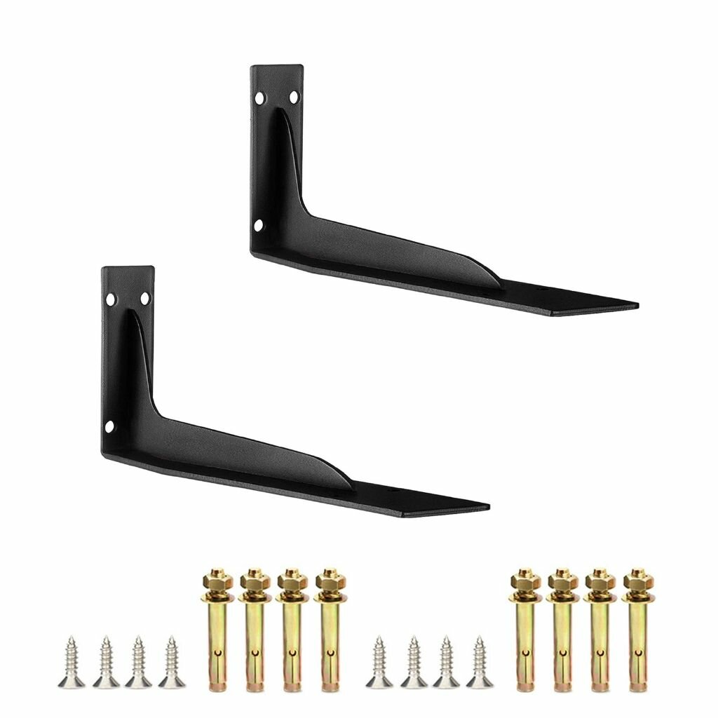 1 пара металлических кронштейнов для полок, настенный держатель, сверхпрочный плавающий кронштейн L угловая скоба, поддержка