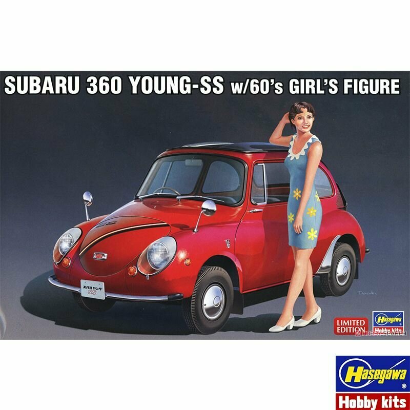 Сборные автомобилей модели Hasegawa-52291 1/24 scale Subaru YOUNG-SS and 1960s girls car model kit