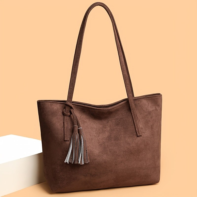 Новинка! Сумка-тоут женская ретро-стиль с кисточками — стильная для городских прогулок