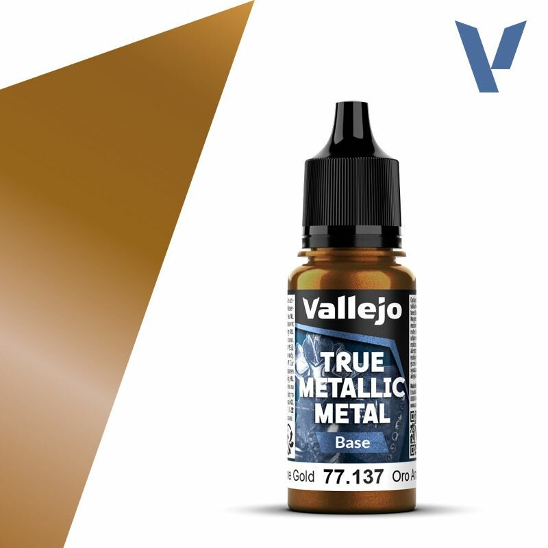 Краска акриловая Vallejo True Metallic Metal Base Arcane Gold 77.137