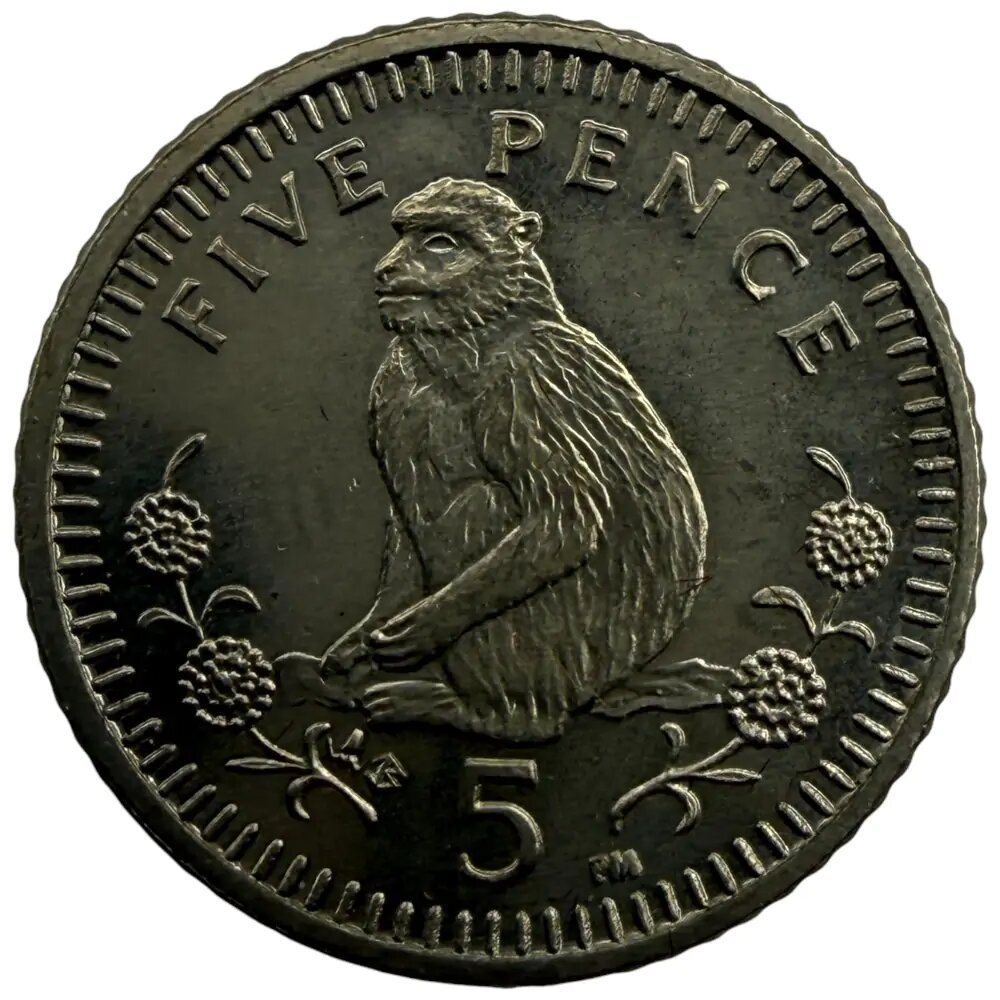 Гибралтар 5 пенсов 2002 г. (AB)