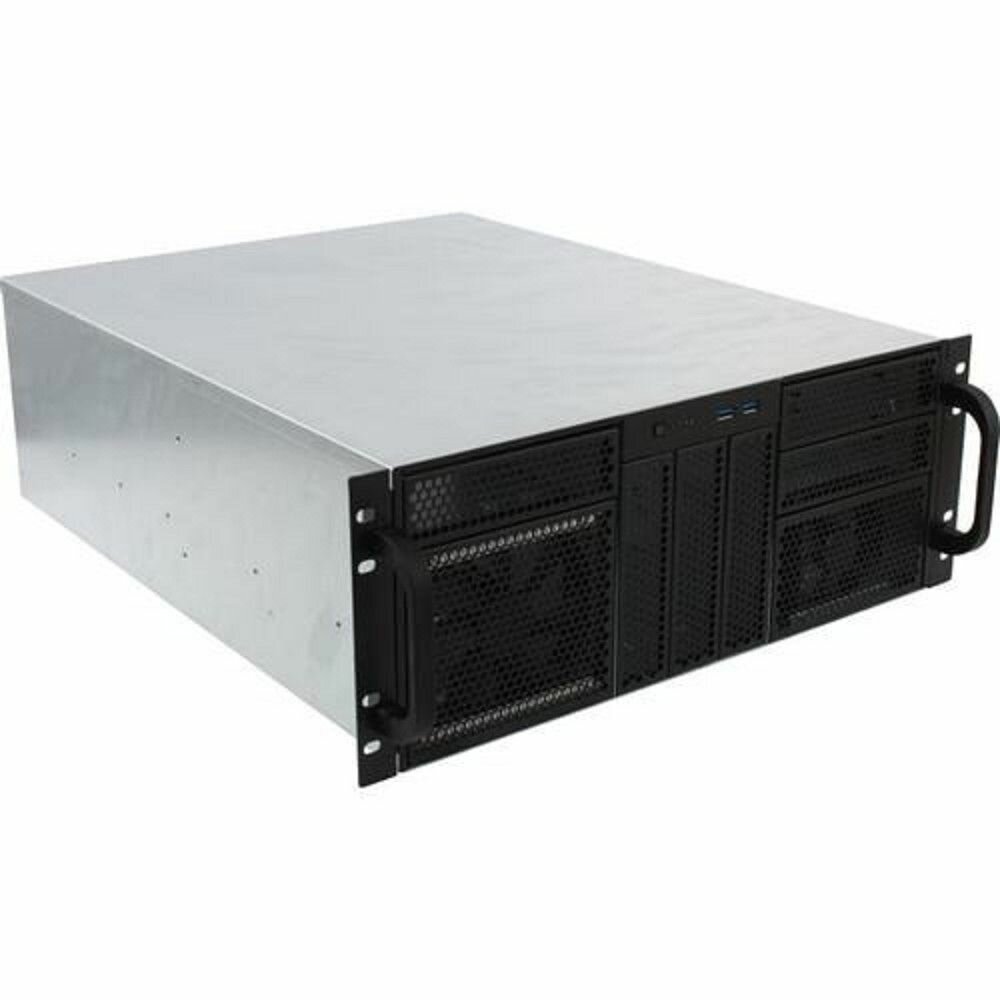Procase Корпус RE411 - D6H8 - E - 55 Корпус 4U server case,6x5.25+8HDD, черный, без блока питания, глубина 550мм, MB EATX 12"x13"