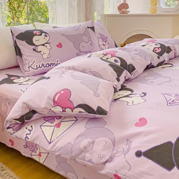 Комплект постельного белья из микрофибры Hello Kitty, 180х220 см, розовый
