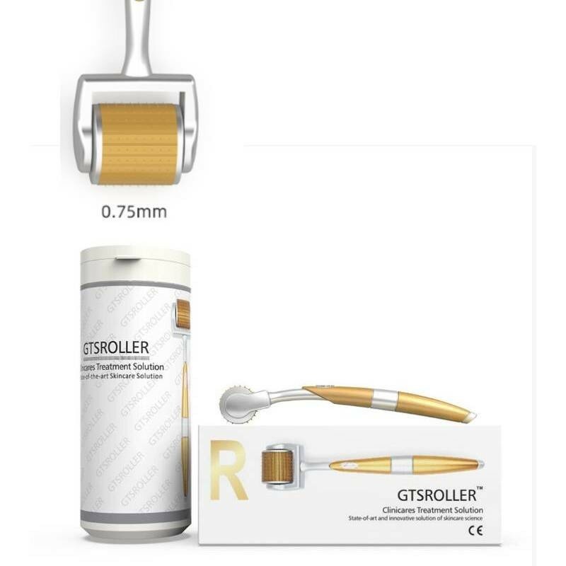 Gts уход за кожей роллер с 192 титановыми иглами 0.75 мм для лечения акне и восстановления кожи