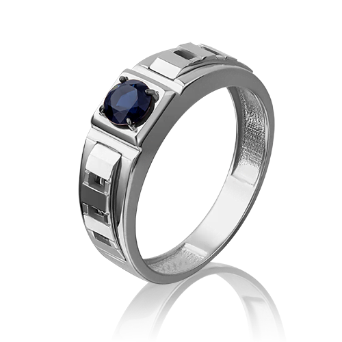 Кольцо, белое золото, 585 проба, сапфир