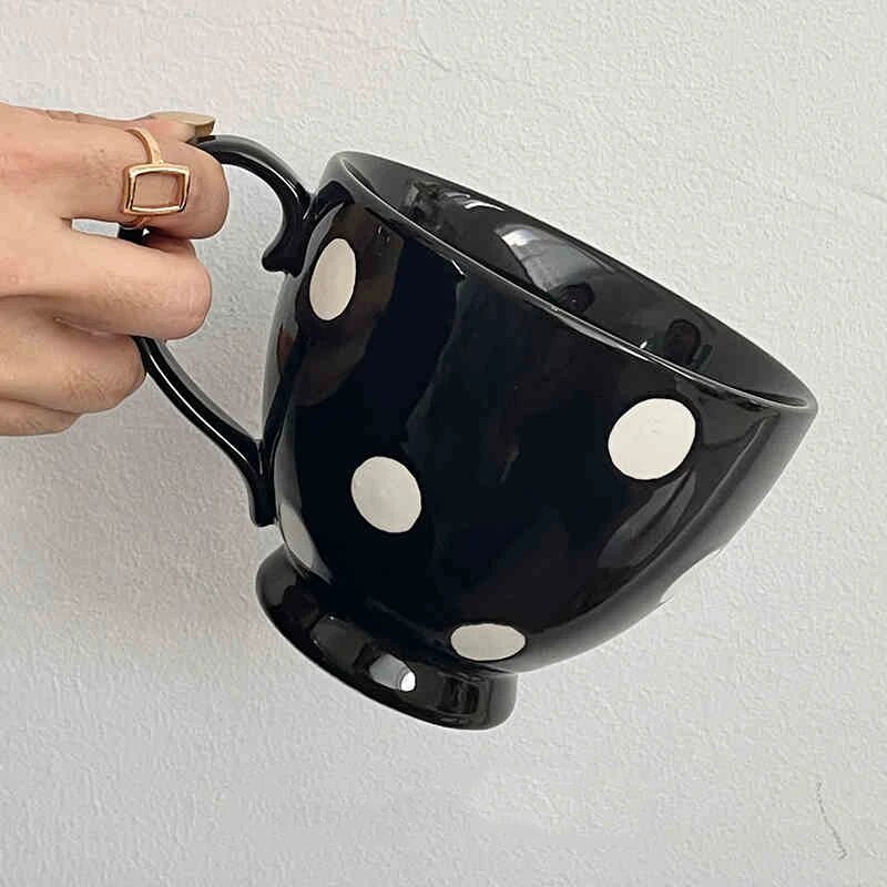 Кофейный набор "Белый горошек" 500ml Mug