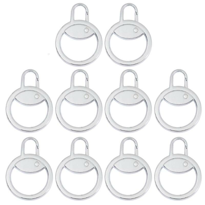 Заменяемые бегунки для молнии, 10 шт, серебро