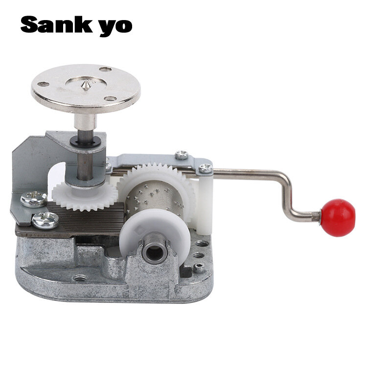 Механизм музыкальной шкатулки Sankyo с ручным приводом 3HSX009C с центральным валом и грибовидной головкой