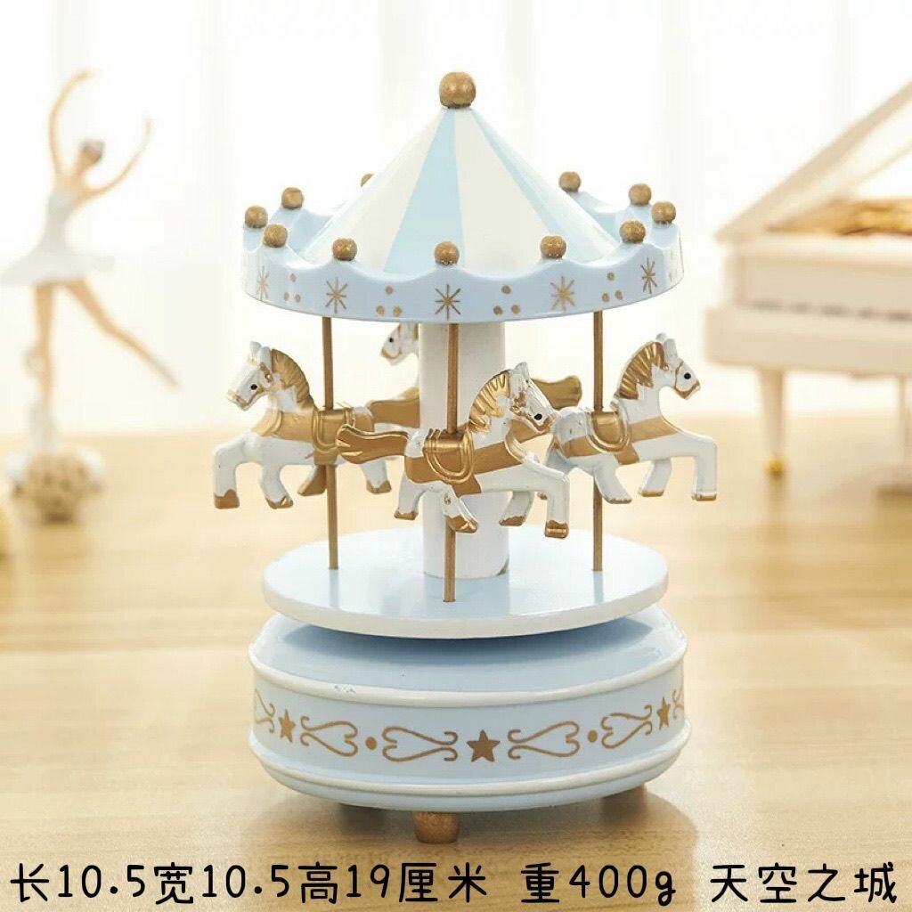 Музыкальная шкатулка в стиле Ins, мечтательная карусель, механическая музыкальная шкатулка "Небесный город", оздоровительный орнамент, подарок на день рождения
