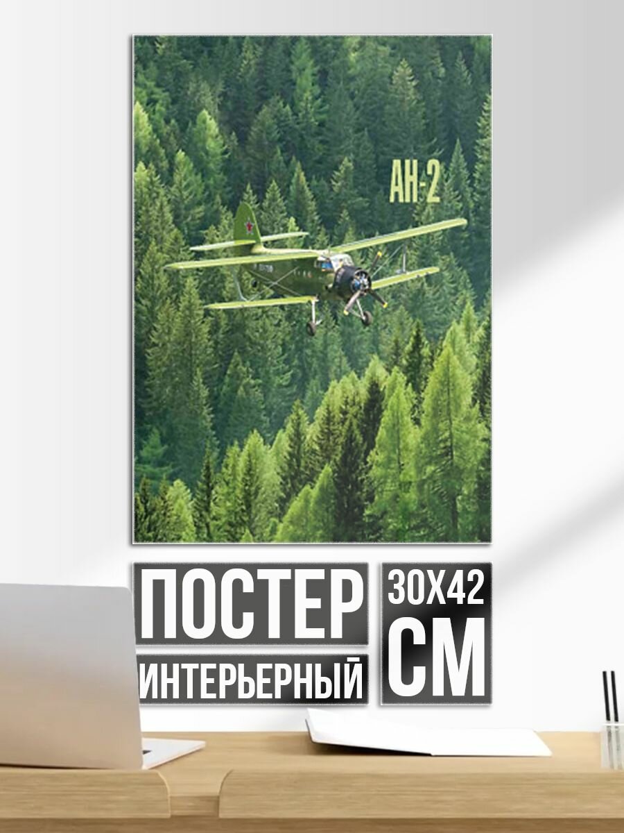 Постер на стену Военный самолет Ан-2