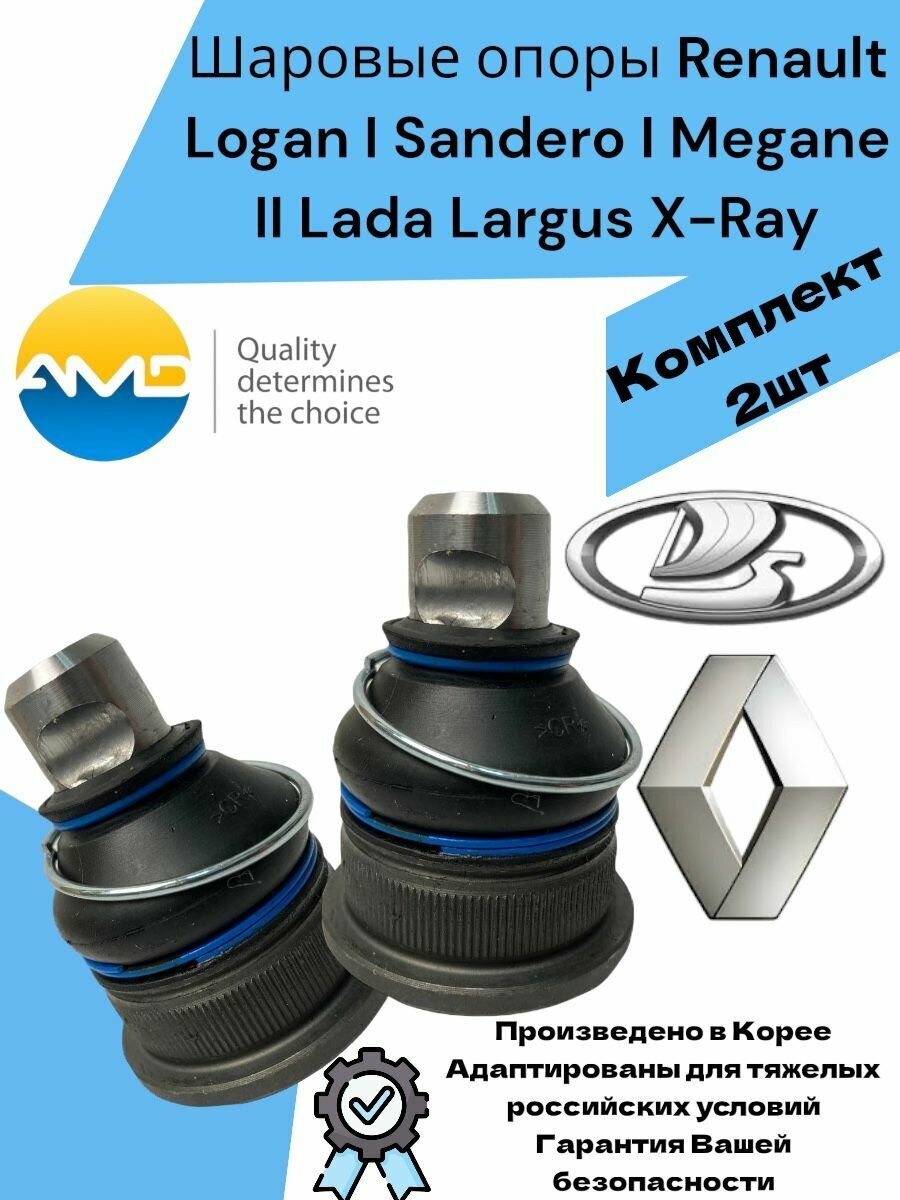 Шаровые опоры Renault Logan I Sandero I Megane II Lada Largus X-Ray Рено Логан, Сандеро, Меган, Лада Ларгус, Икс Рей