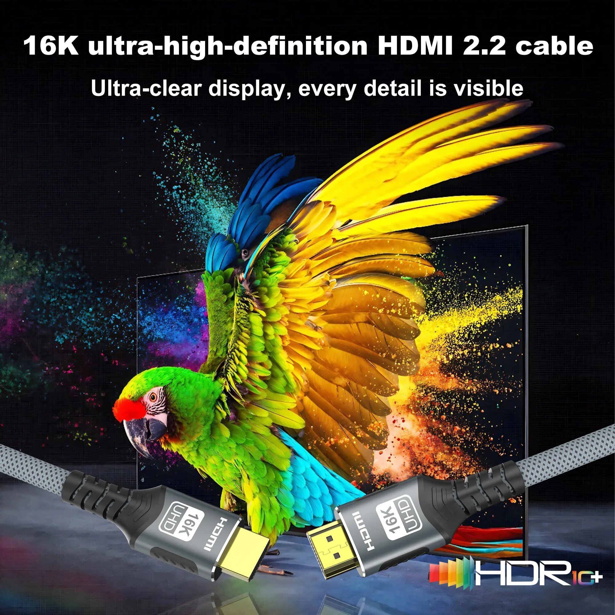 HDMI 2.2 кабель 16K 1m ONEVAN — фото 1