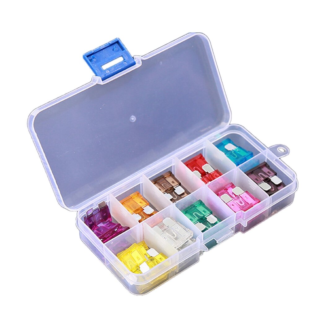 50 шт. стандартные автомобильные предохранители в ассортименте, сменные автомобильные предохранители для автомобилей, мотоциклов, грузовиков 3/5/7,5/10/15/20/25/30/35/40A