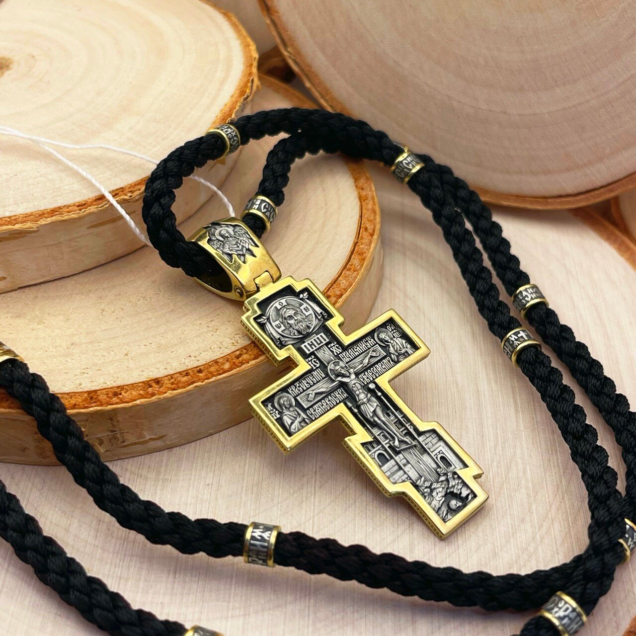 Комплект украшений Русские Мастерские, серебро, 925 проба, чернение, оксидирование, золочение