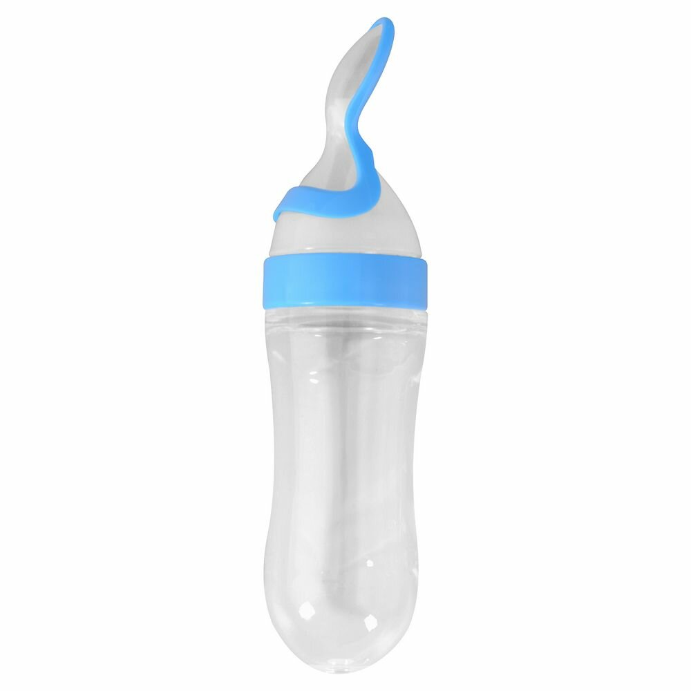 Бутылочка Мультидом VL90-47, с ложкой, для прикорма, силикон, 100 мл 1 шт